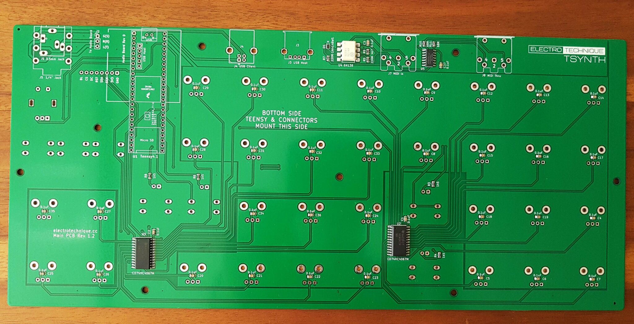 ElectroTechnique TSynth (PCB + Front Panel Pack) - Coq au lo-res